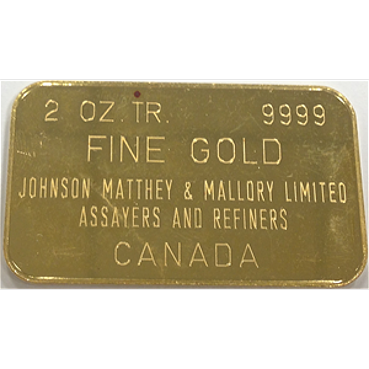 Buy 2 oz Johnson Matthey & Mallory Gold Bullion Bar