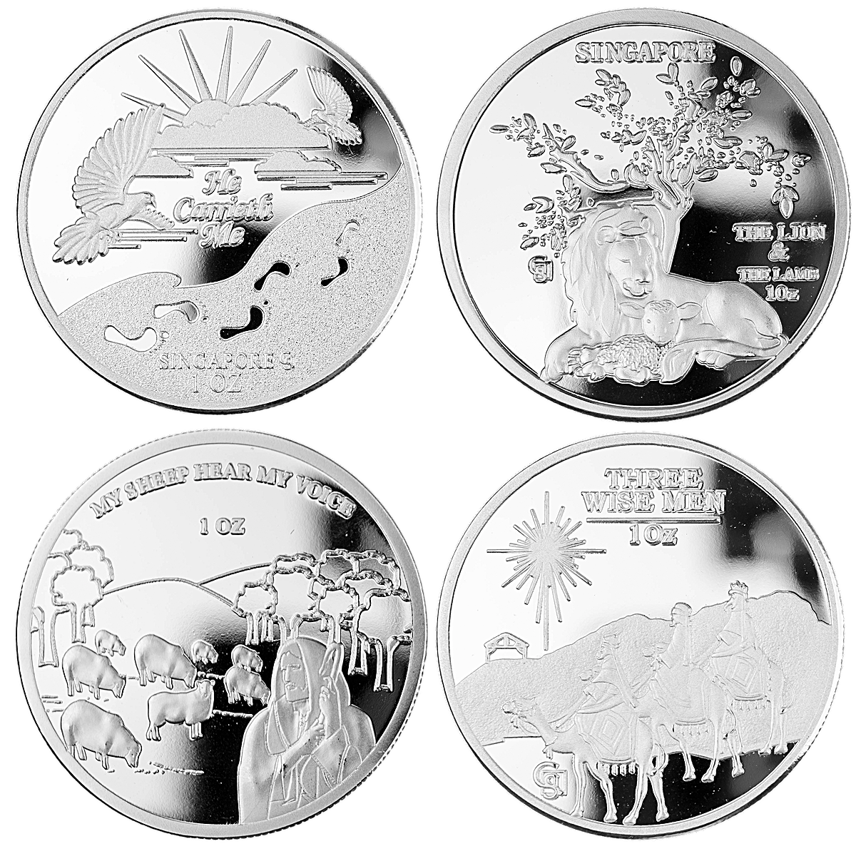 Biblical Coin Series - Set of 4 coins in 1 oz