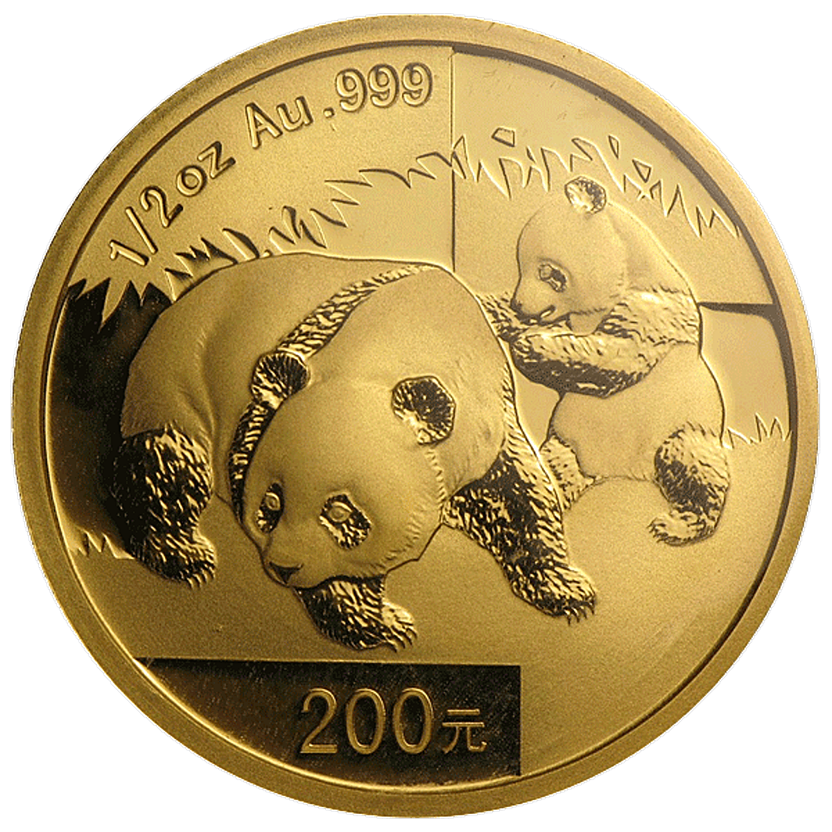 Chinese Gold Panda 2008 - 1/2 oz - BullionStar Singapore