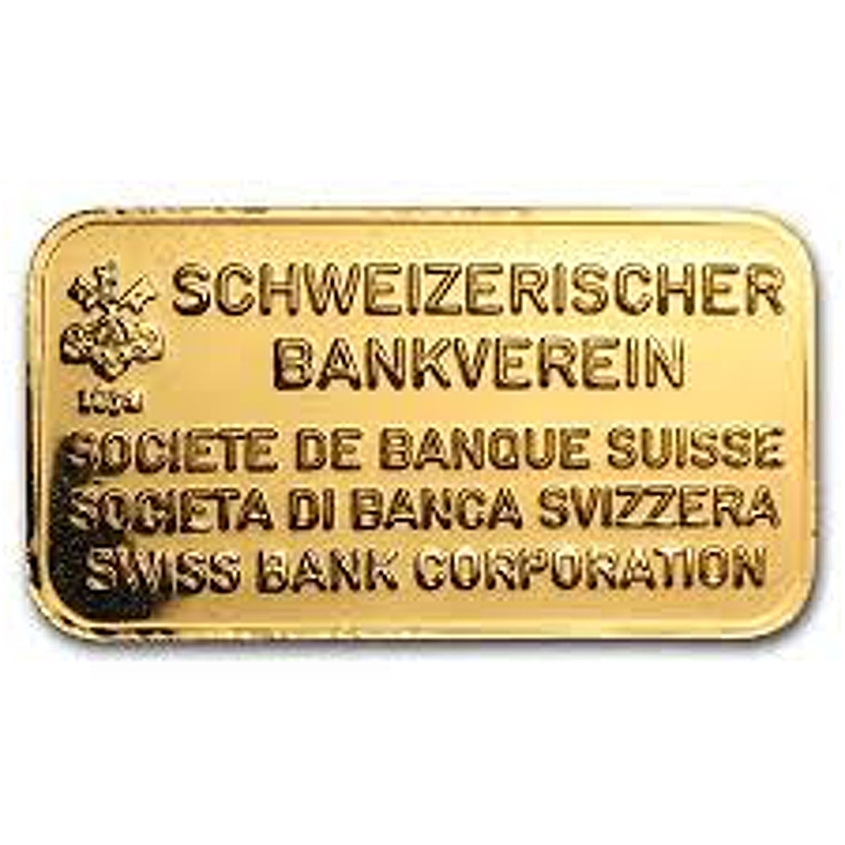 Swiss Bank Corporation Gold Bar - Circulated in good condition - 10 g