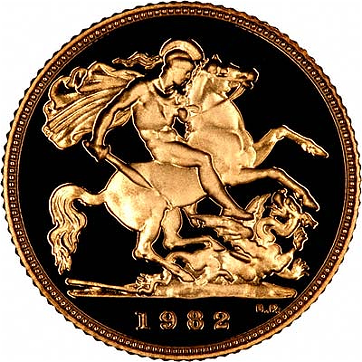 British Half Gold Sovereign 1982 - Proof - 3.66 gram gold