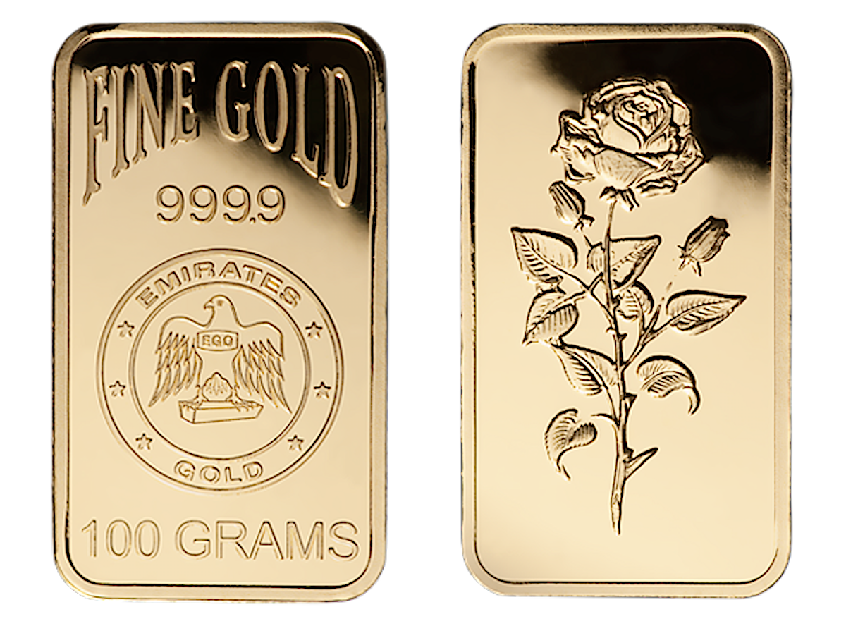 Buy 100 Gram Emirates Gold Bullion Bar