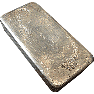 Vintage Perth Mint Silver Cast Bar - 50 oz - BullionStar