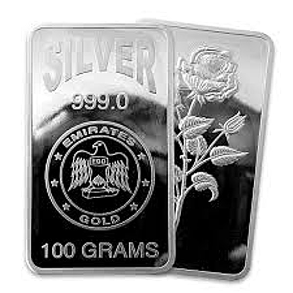 Emirates Silver Bar - Circulated in good condition - 100 g