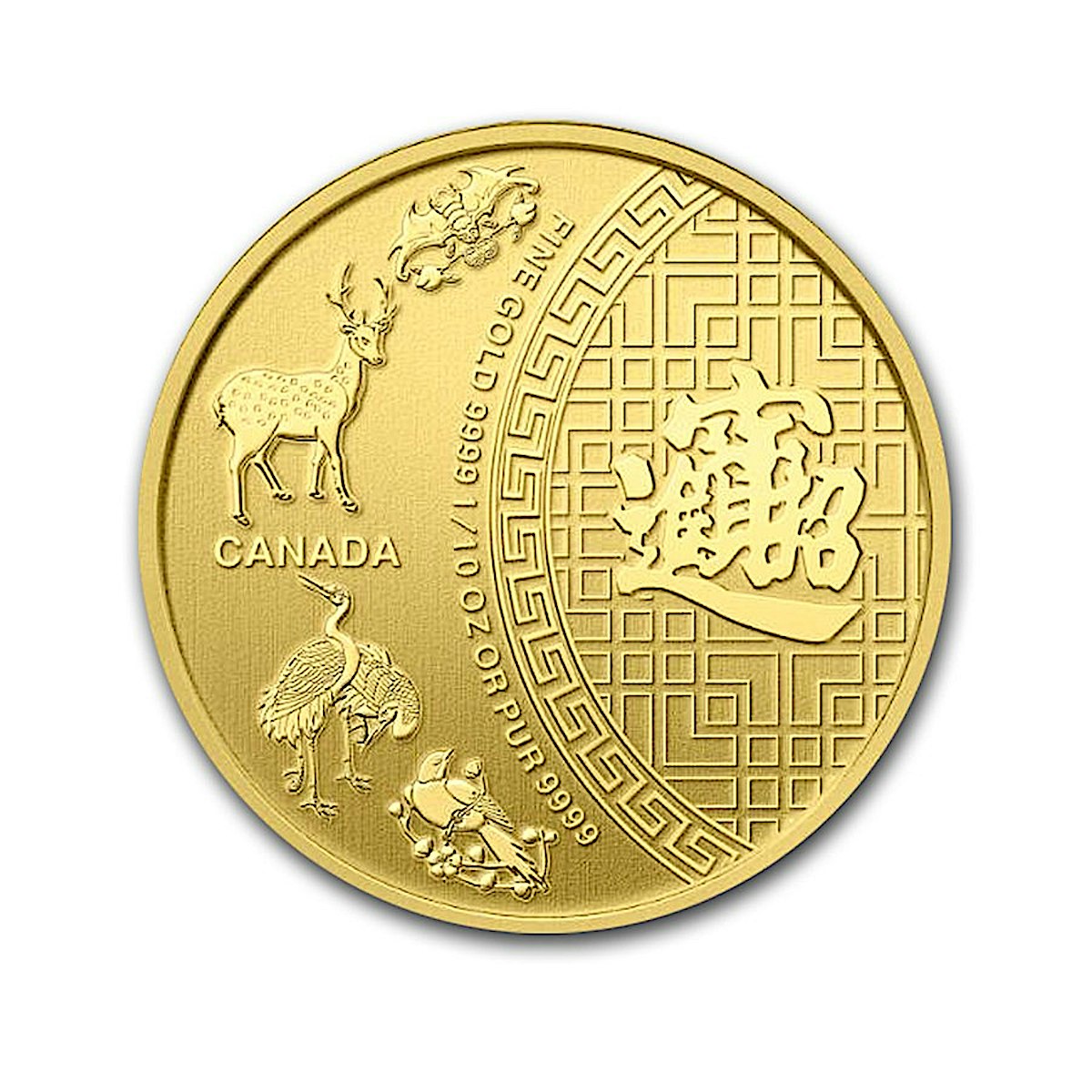 2014 1/10 oz Canadian Gold Five Blessings Coin (Pre-Owned in Good ...