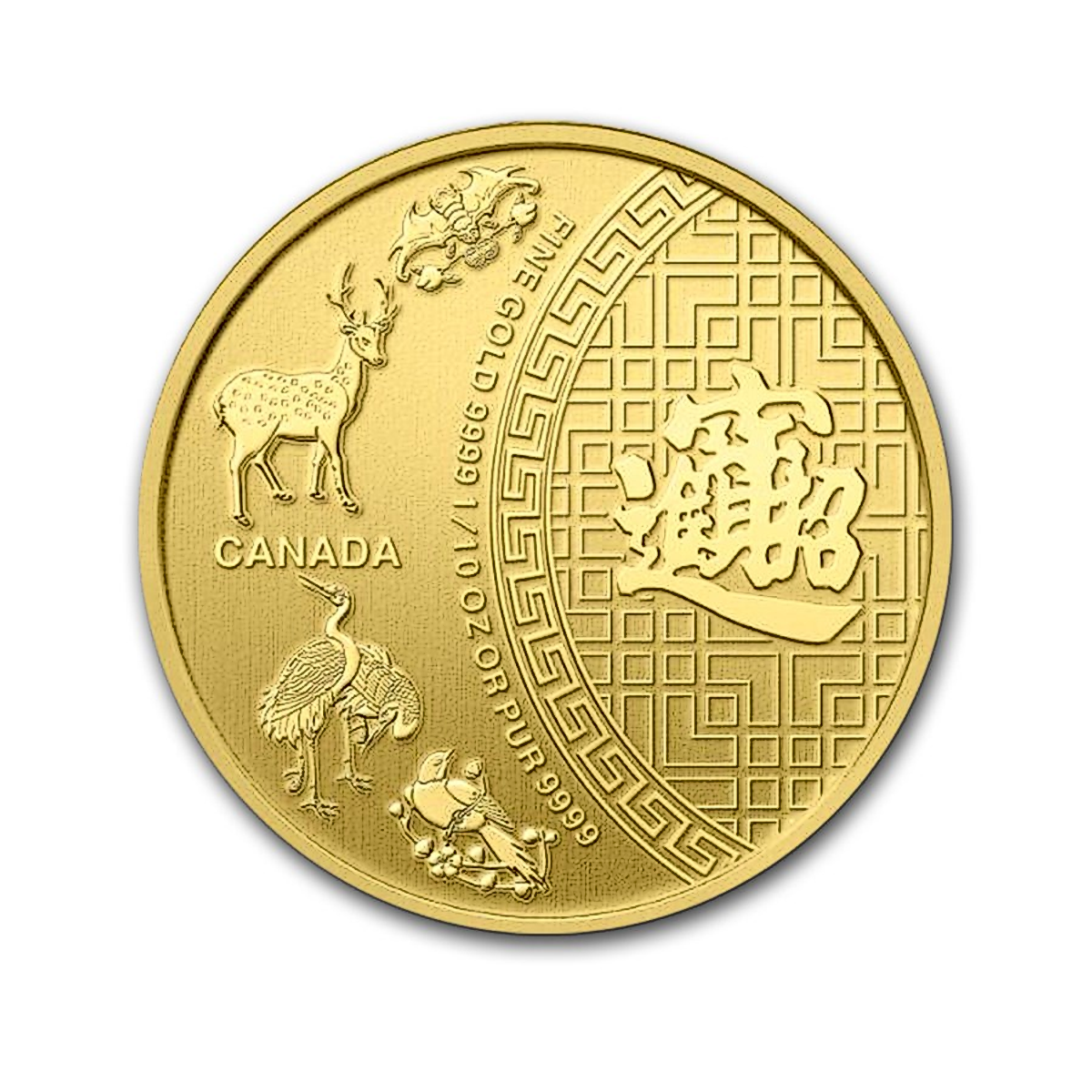 2014 1/10 oz Canadian Gold Five Blessings Coin (Pre-Owned in Good ...