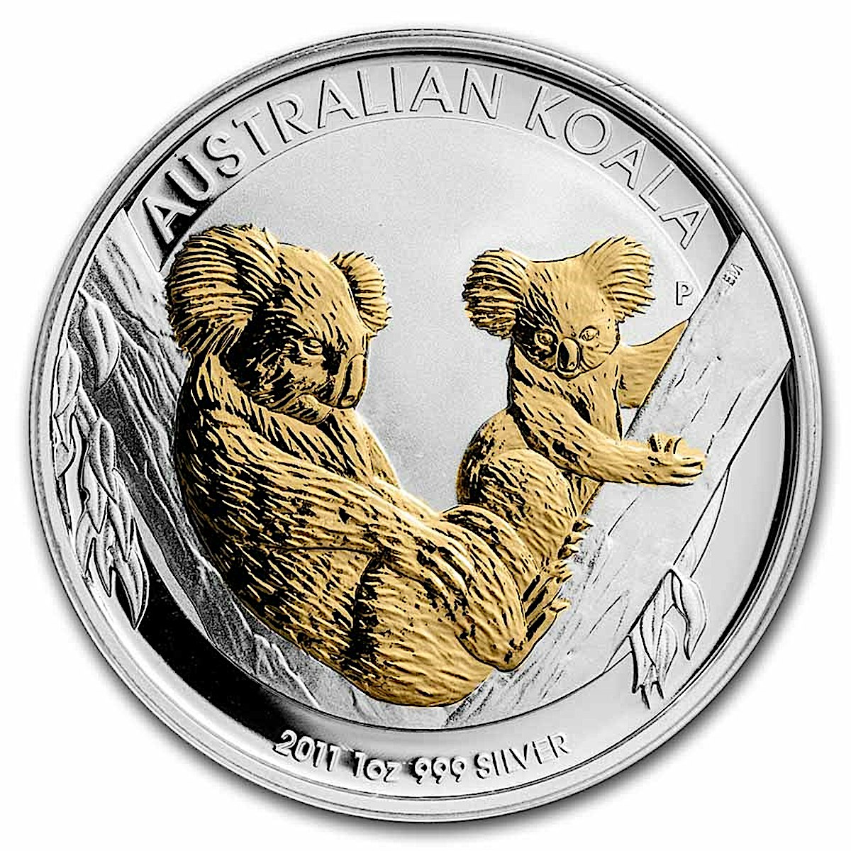 Buy 2011 1 oz Australian Silver Gilded Koala Bullion Coin