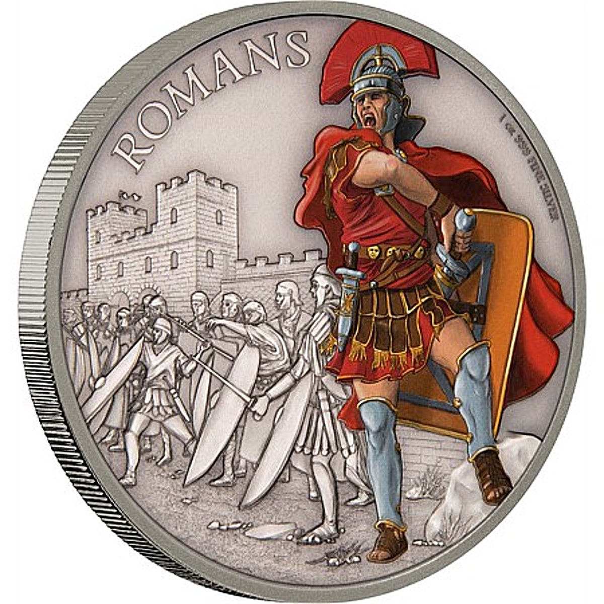 Niue 2017 Silver Warriors of History - Roman - Antique Finish - 1 oz