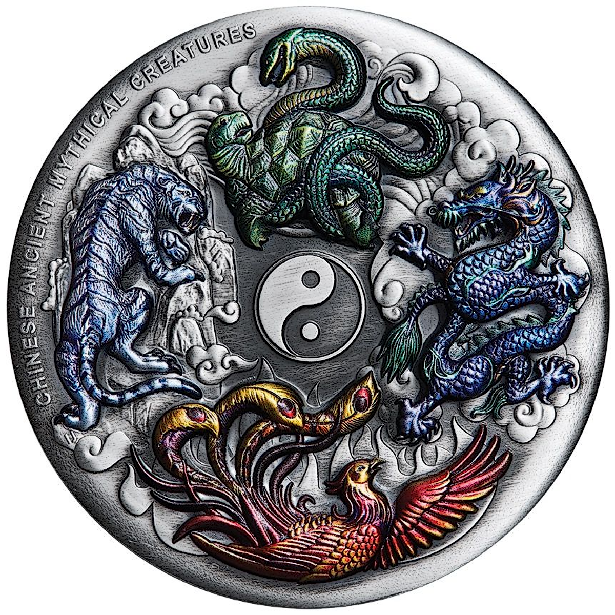 Tuvalu Silver Mythical Creatures 2021 - Antiqued Finish - 5 oz