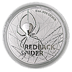 Australian Silver Most Dangerous Series 2021 - Redback Spider - 5 oz