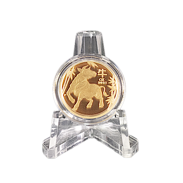 2021 1/4 oz Australian Gold Lunar Series "Year of the Ox" Proof Coin ...