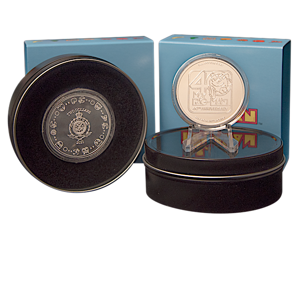 2 pcs of 1 oz 2021 Niue Pac-Man 40th Anniversary Proof Silver Coins ...