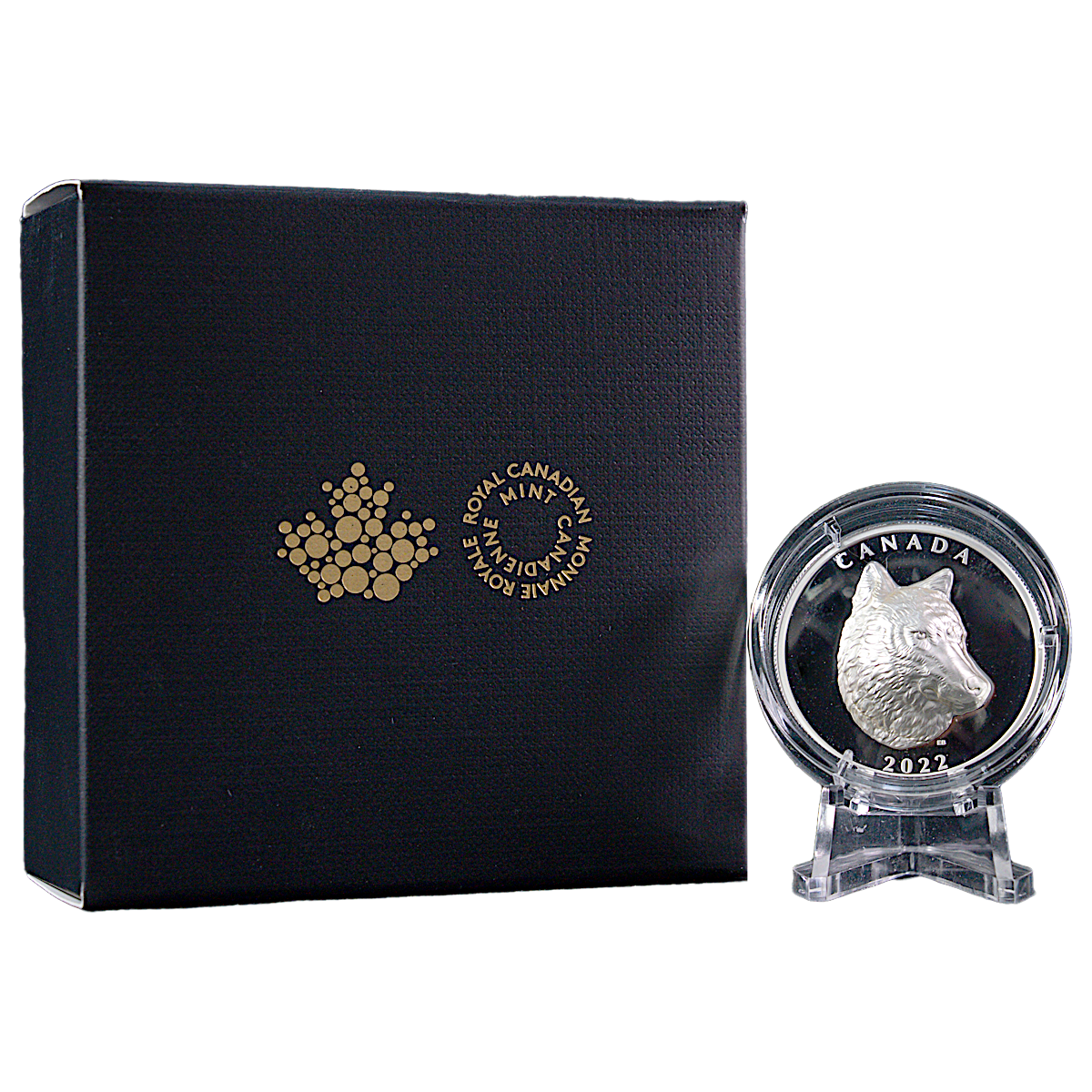 2022 1 oz Canadian Silver Timber Wolf Extraordinarily High Relief Coin