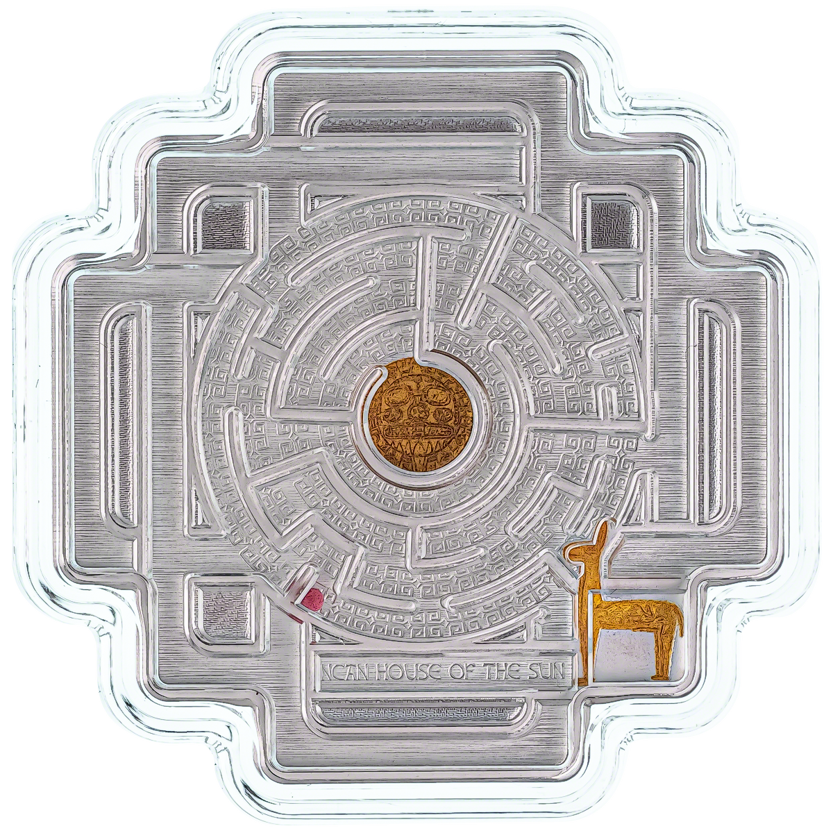 Solomon Island Silver Incan House of the Sun Maze - 1.5 oz