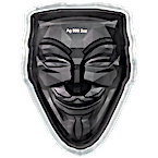 Rebel Guy Fawkes Silver Stacker Mask - Dark Antiqued - 2 oz