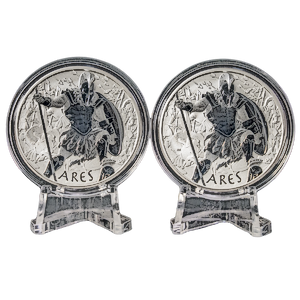 2 pcs of 1 oz 2023 Tuvalu Silver Gods of Olympus "Ares" Coins - Total 2 ...