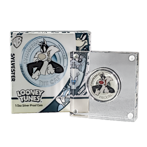 2018 1/2 oz Tuvalu Silver Looney Tunes "Sylvester" Coin