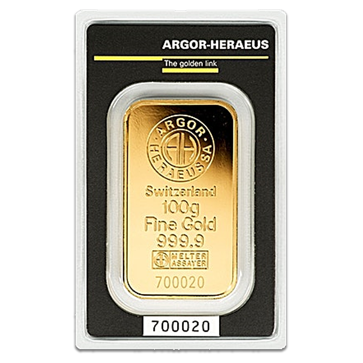 Argor-Heraeus Gold Bar - Circulated in good condition - 100 g