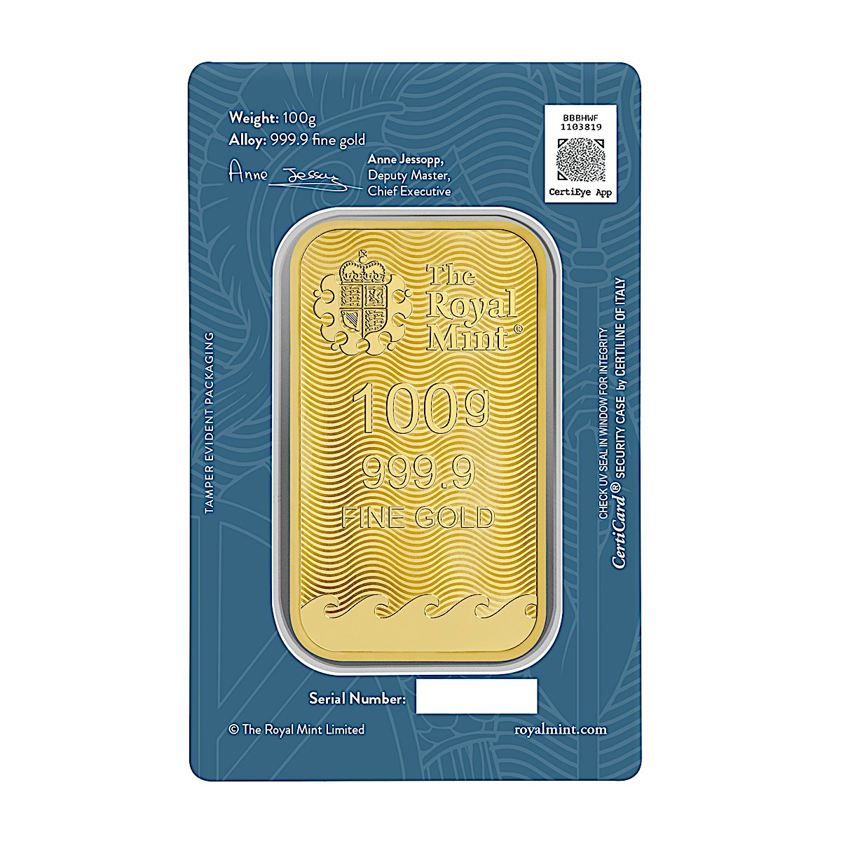 Buy 100 Gram United Kingdom Gold Britannia Bullion Bar