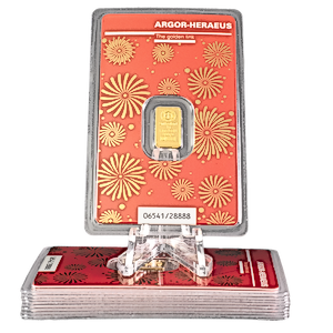 10 pcs of 1 gram 2024 Argor-Heraeus Gold Lunar Series "Year of the ...