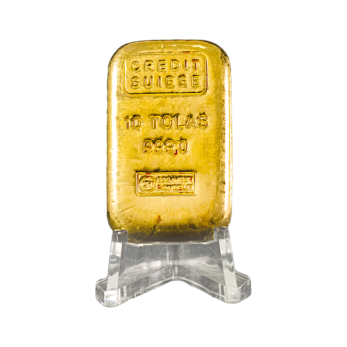 10 tola Credit Suisse Gold Cast Bar (Pre-Owned in Good Condition)