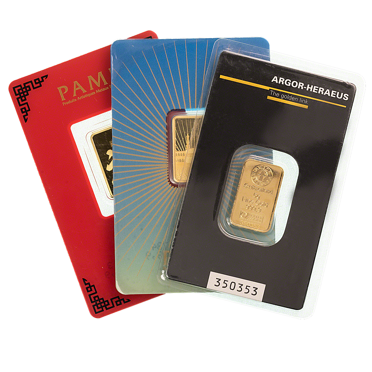 Buy 5 Gram Pre-Owned Gold Bullion Bars - Various Brands