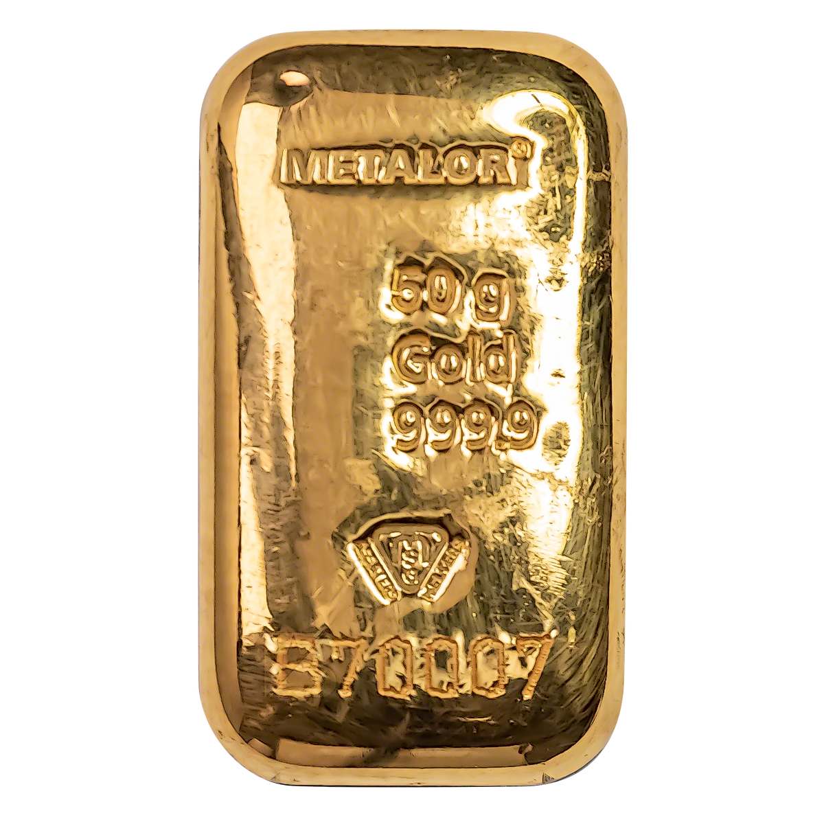 Buy 50 Gram Metalor Cast Gold Bullion Bar