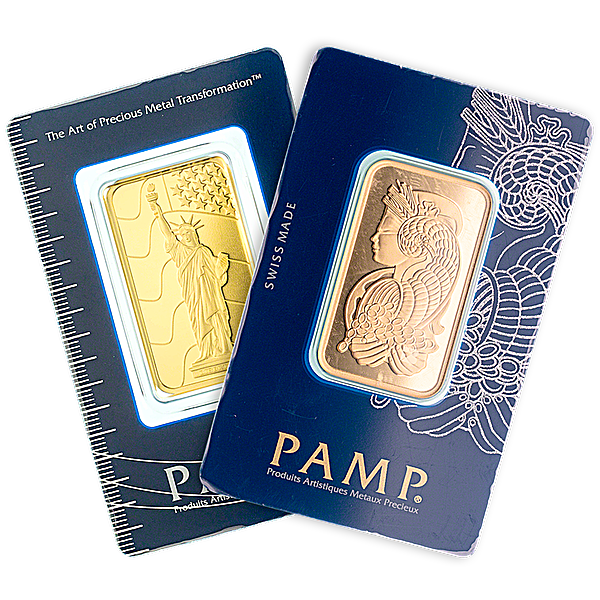 Buy 1 oz PAMP Swiss Gold Bullion Bar (Pre-Owned)