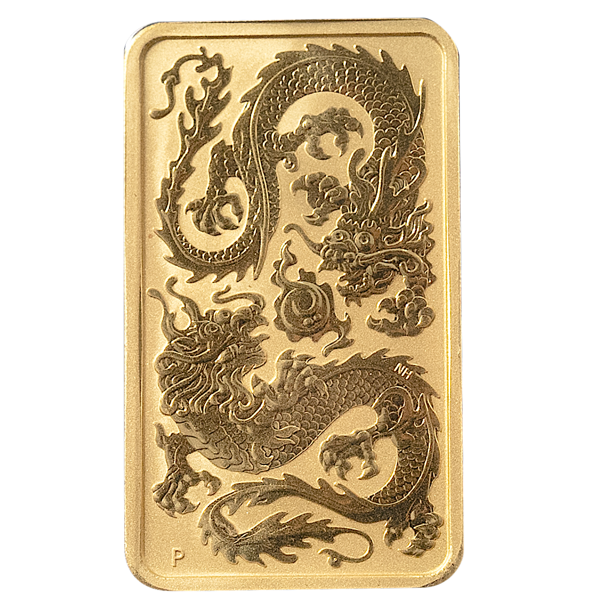 2020 1 oz Perth Mint Gold Dragon Rectangular Coin Bar
