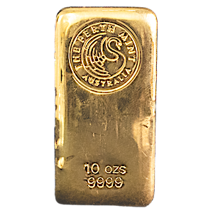 10 oz Perth Mint Gold Cast Bar