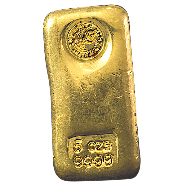5 oz Perth Mint Gold Cast Bar