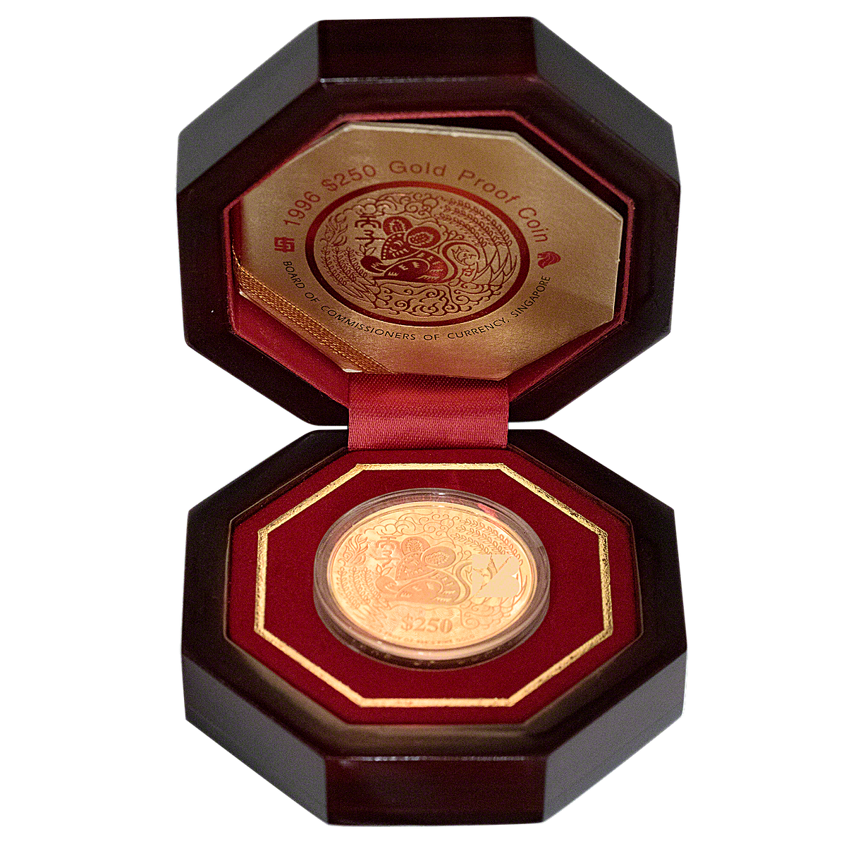 Singapore Mint Gold Rat 1996 - Circulated in Good Condition - 1 oz