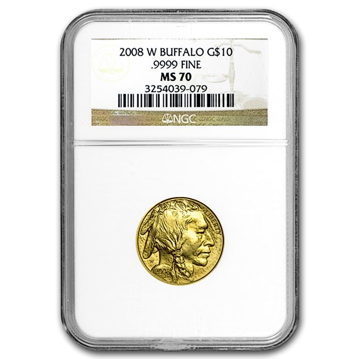 Buy 2008 1/4 oz American Gold Buffalo Bullion Coin - Graded MS 70 by NGC