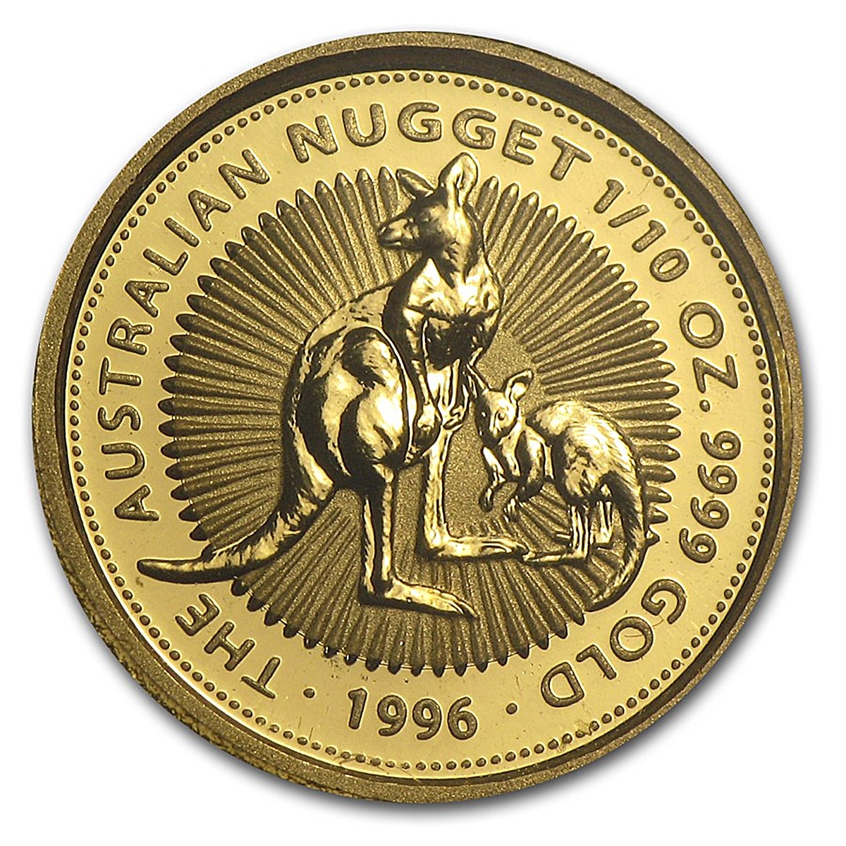 Australian Gold Kangaroo Nugget 1996 - 1/10 oz