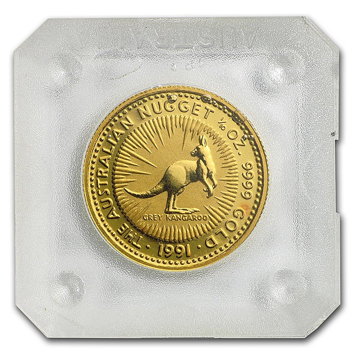 Australian Gold Kangaroo Nugget 1991 - 1/10 oz