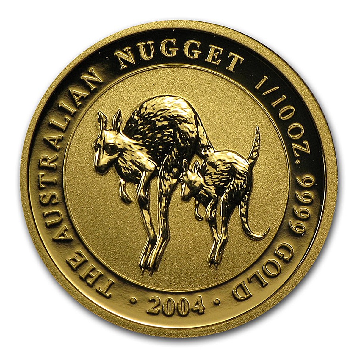 Australian Gold Kangaroo Nugget 2004 - 1/10 oz