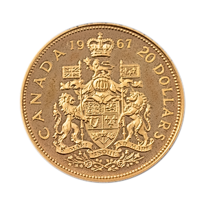 1967 16.44 gram Gold Canada 20 Dollar Coin - Centennial of Canadian ...