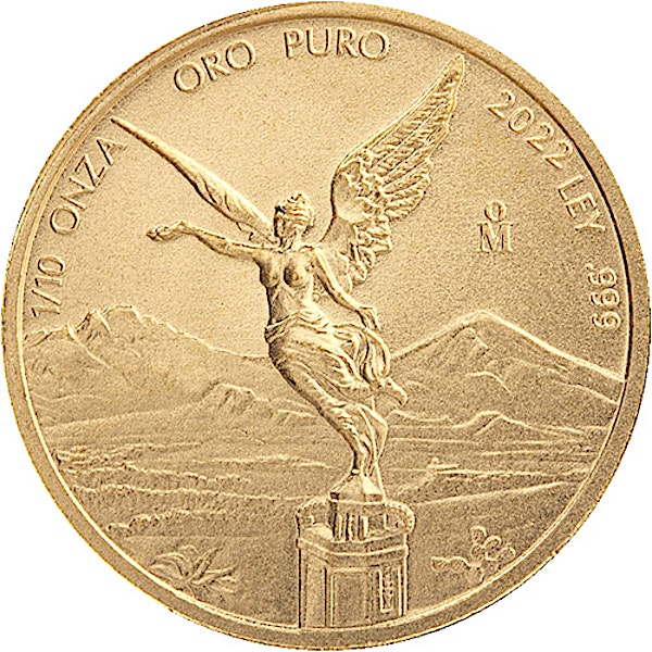Buy 2022 1/10 oz Mexican Gold Libertad Bullion Coin