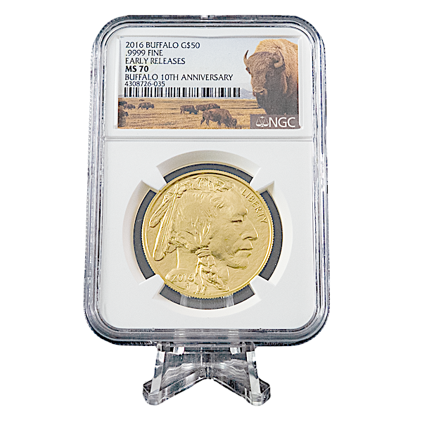 2016 1 oz American Gold Buffalo Coin - Graded MS 70 by NGC