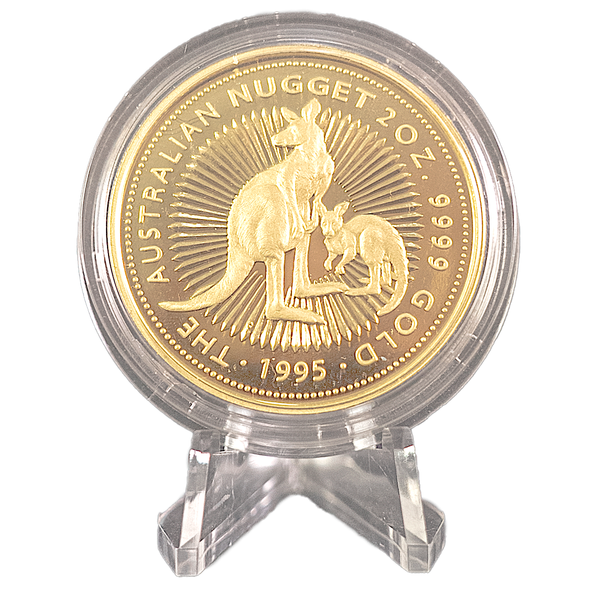 1995 2 oz Australian Gold Kangaroo Nugget Proof Coin (Pre-Owned in Good ...