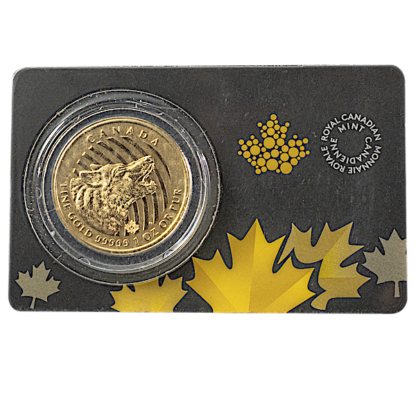 2014 1 oz Canadian Gold "Howling Wolf" Coin (Pre-Owned in Good Condition)