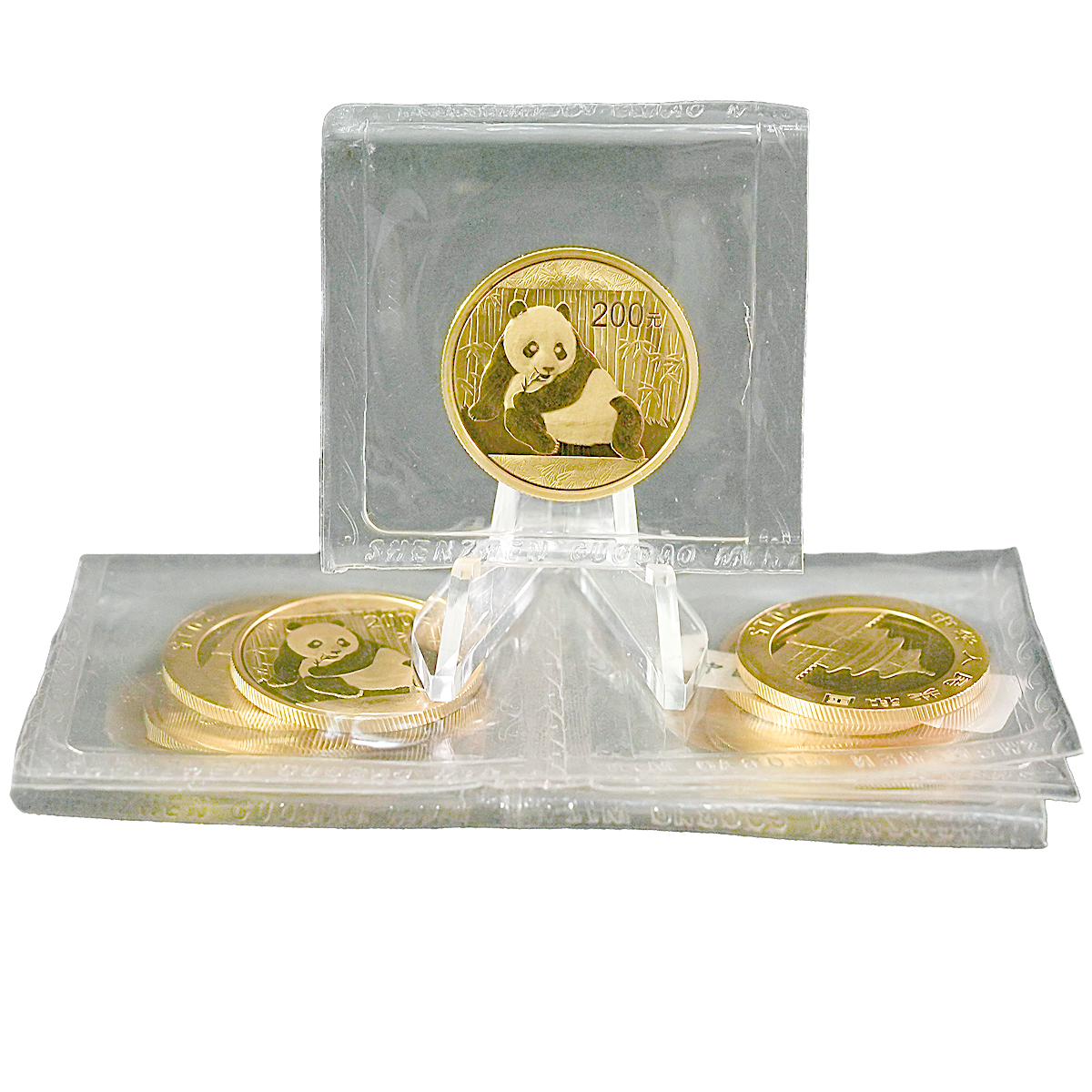 10 pcs of 1/2 oz 2015 Chinese Gold Panda Coins - Total 5 oz Gold