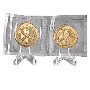 2 pcs of 1 oz 2006 Chinese Gold Panda Coins - Total 2 oz Gold