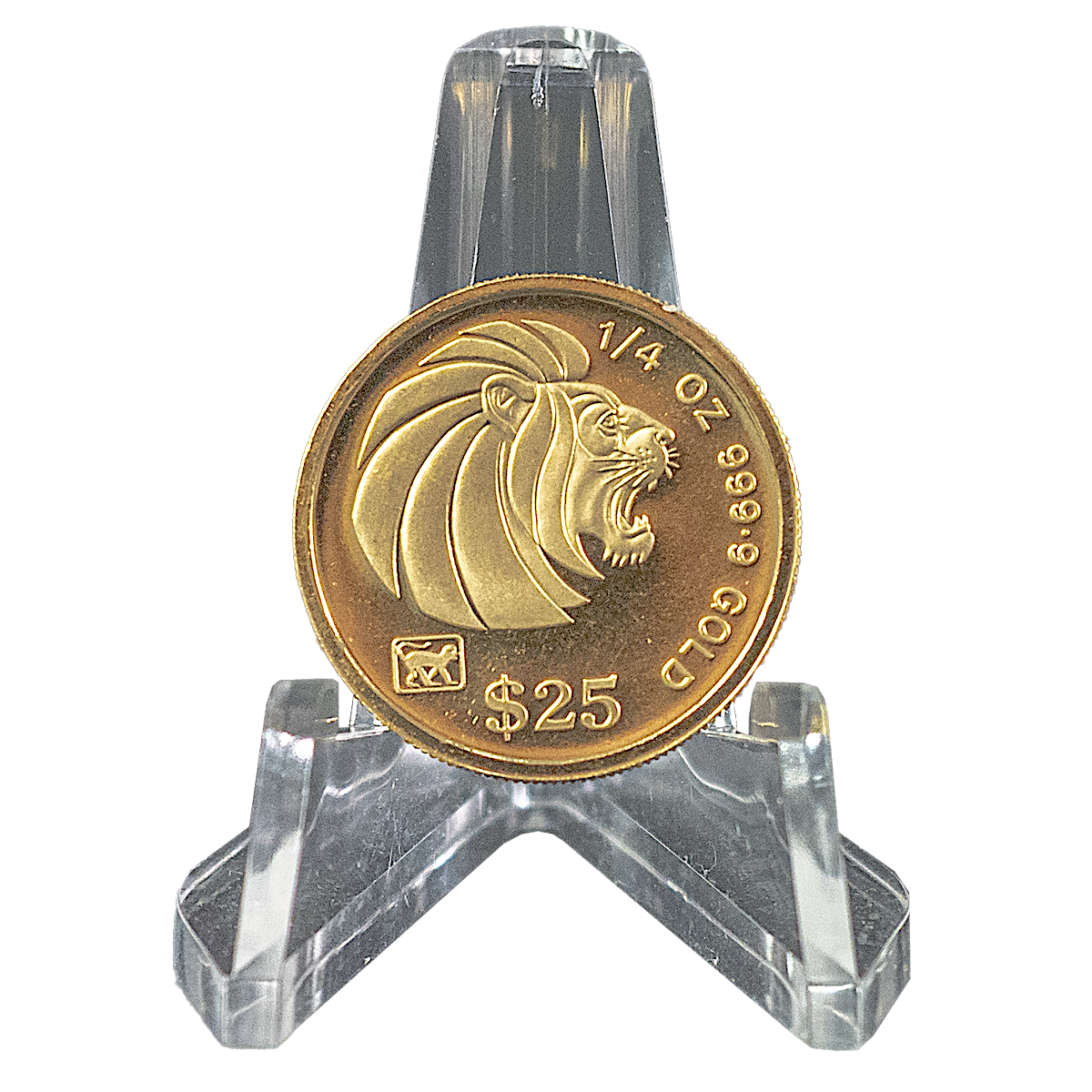 1992 1/4 oz Singapore Gold Lion Coin