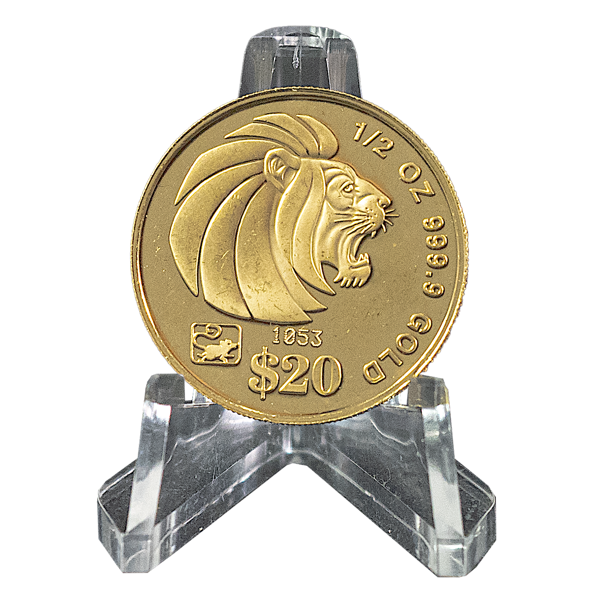 1996 1/2 oz Singapore Gold Lion Coin