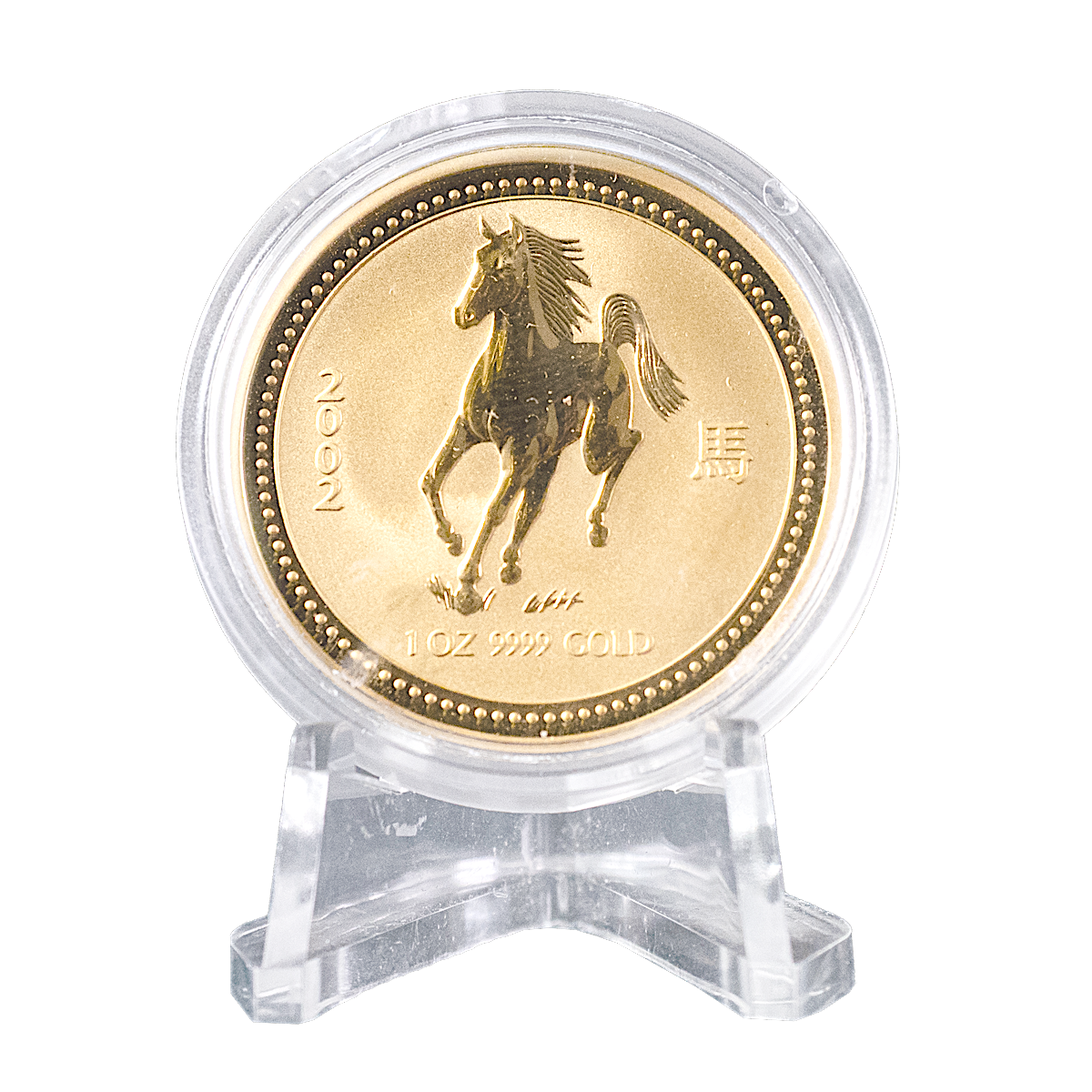 2002 1 oz Australian Gold Lunar Series "Year of the Horse" Coin (Series 1)