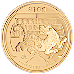 Singapore Mint Gold Proof Coin 2010 - Year of the Tiger - Circulated in ...