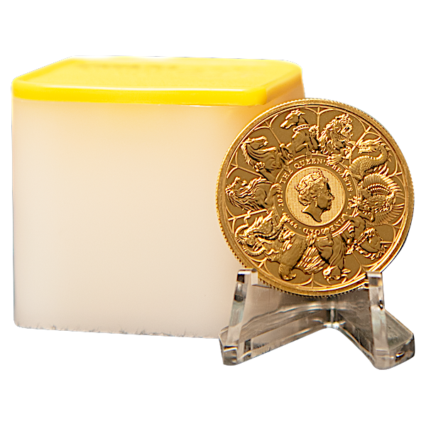 10 pcs of 1 oz 2021 Queen's Beast Completer Gold Coin - Total 10 oz
