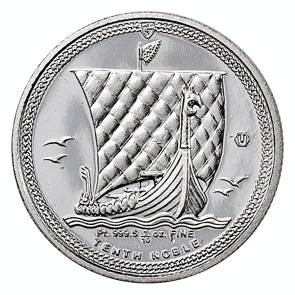 Isle of Man Platinum Noble 2016 - 1/10 oz