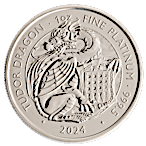 Buy 2024 1 oz United Kingdom Tudor Beast "The Tudor Dragon" Platinum ...
